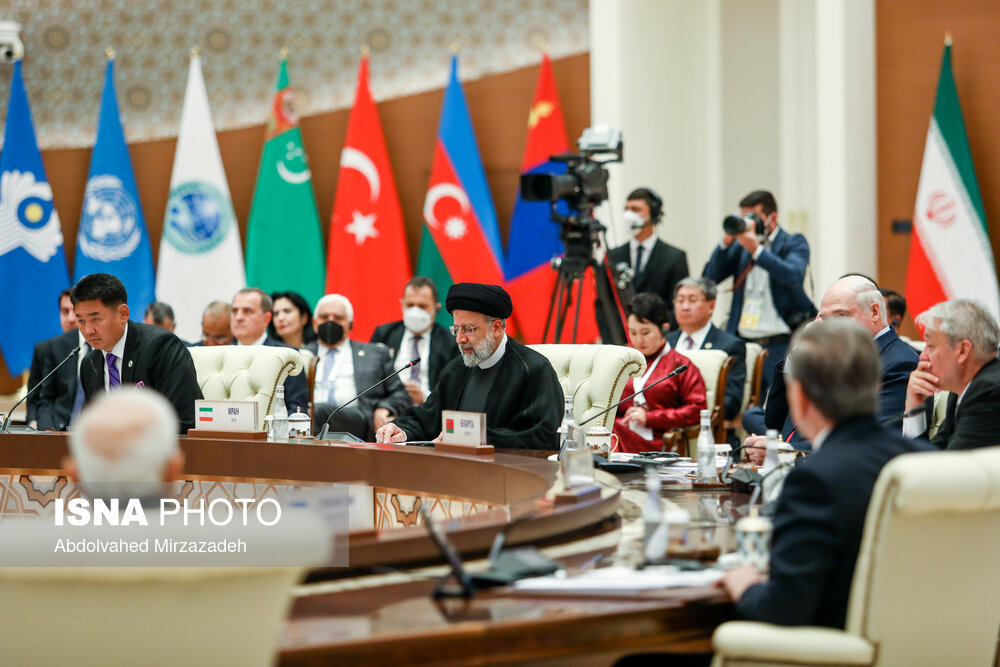 ISNA - Iranian President delivers speech at Shanghai Cooperation Organization summit