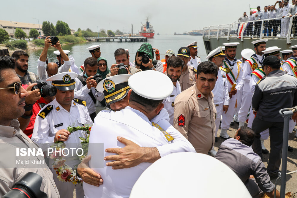 ISNA - Iran’s 86th Naval Fleet welcomed in Iran